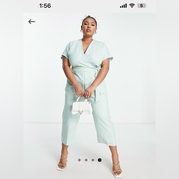 ASOS Curve | Pants & Jumpsuits | Asos Mint Green Jumpsuit Sz 8 Great ...